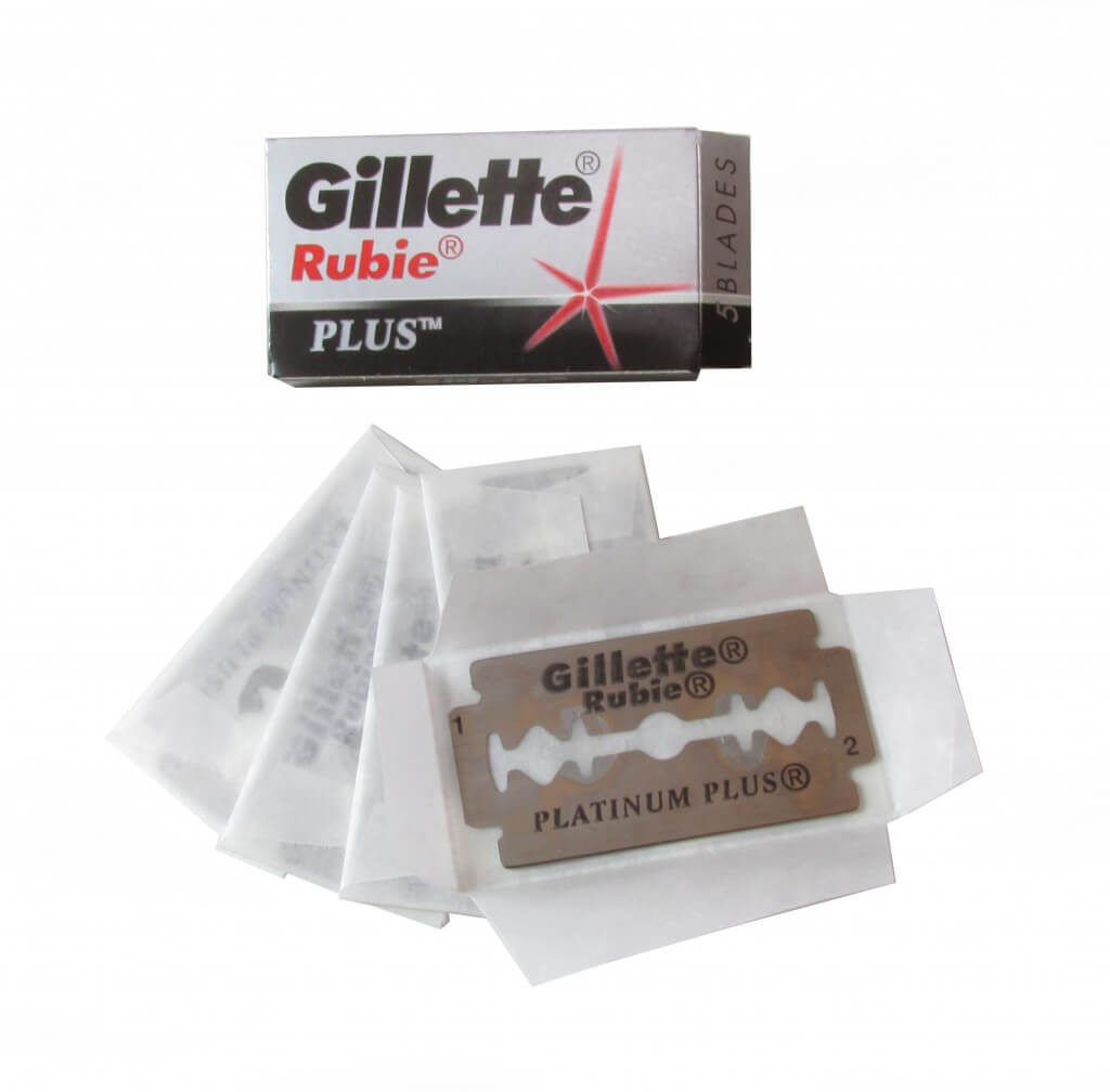 Gillette Rubie Platinum PLUS double edge razor blades - Razor Blades Club